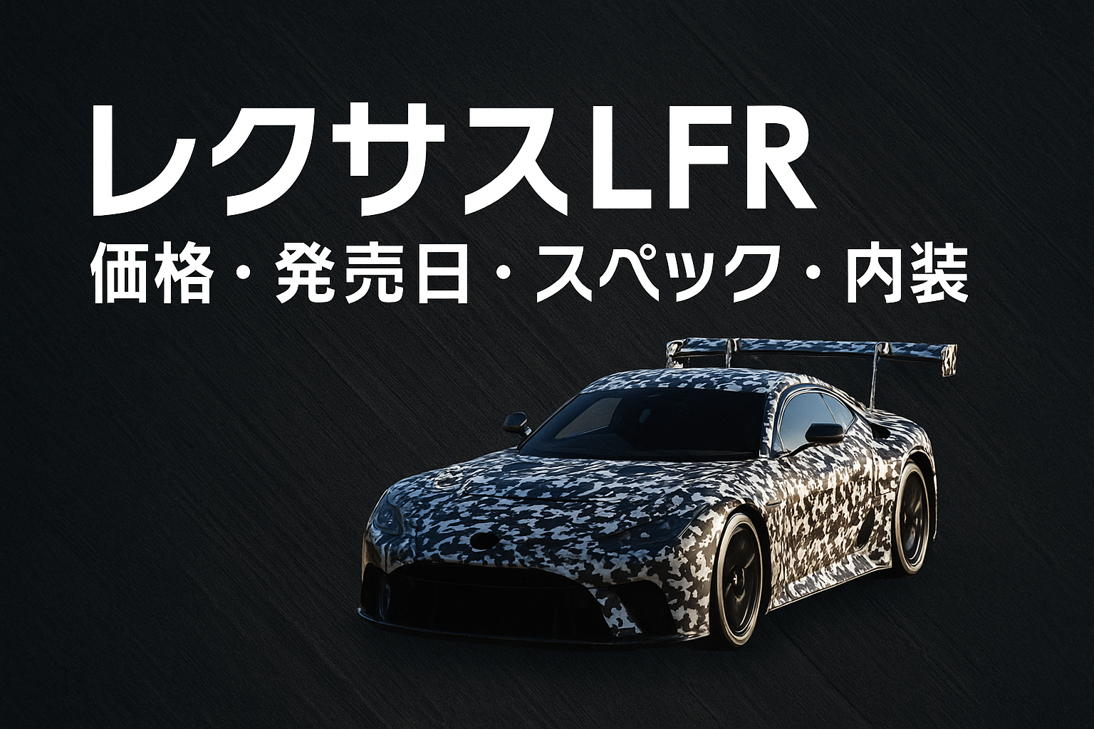 【2025年最新】レクサスLFR(LFA後継)ついに登場！900馬力V8ハイブリッドで価格は3000万円台!? 発売日、スペック、内装まで全 ...